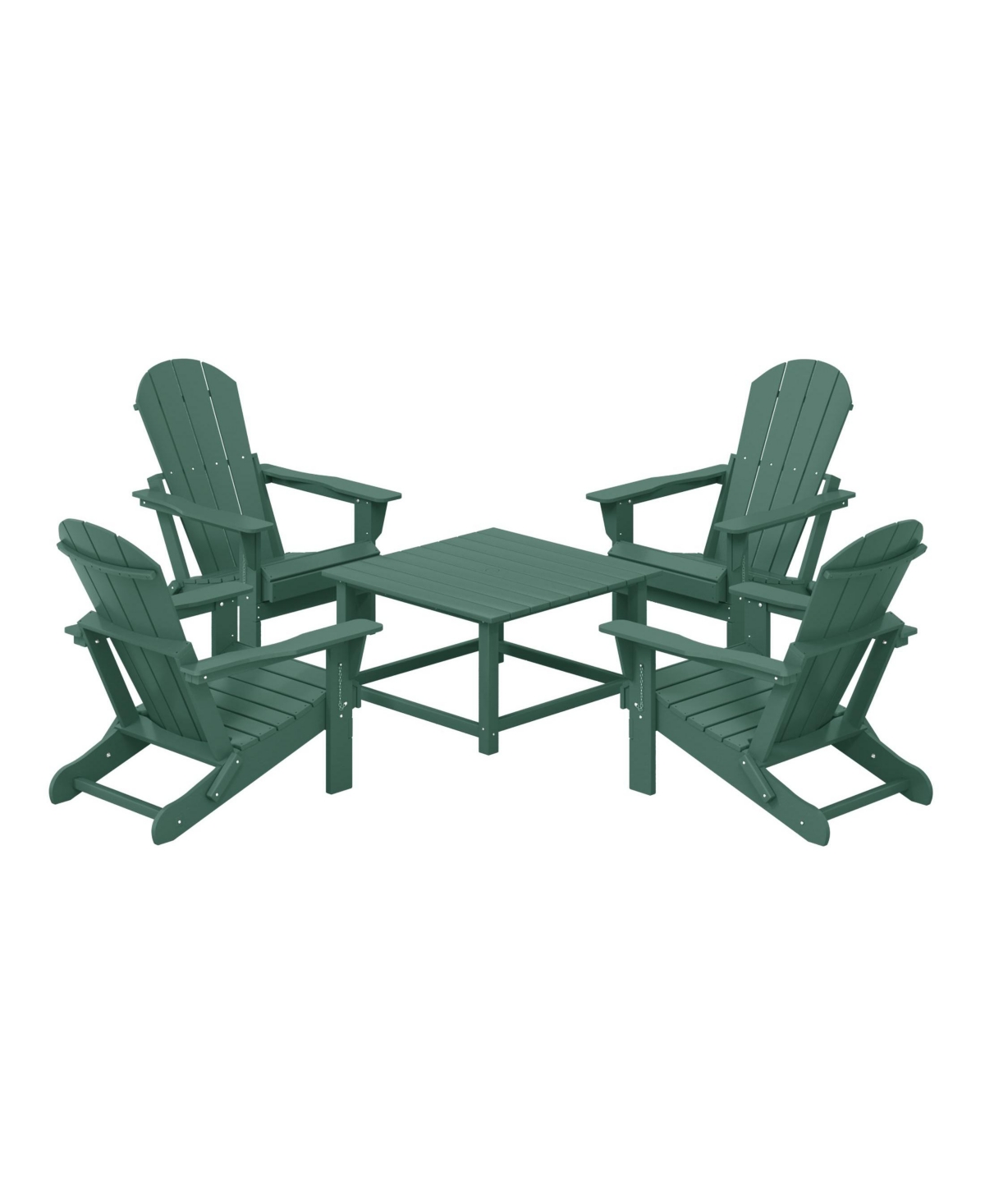 Click here for 5-Piece Hdpe Adirondack Chair Outdoor Patio Square... prices