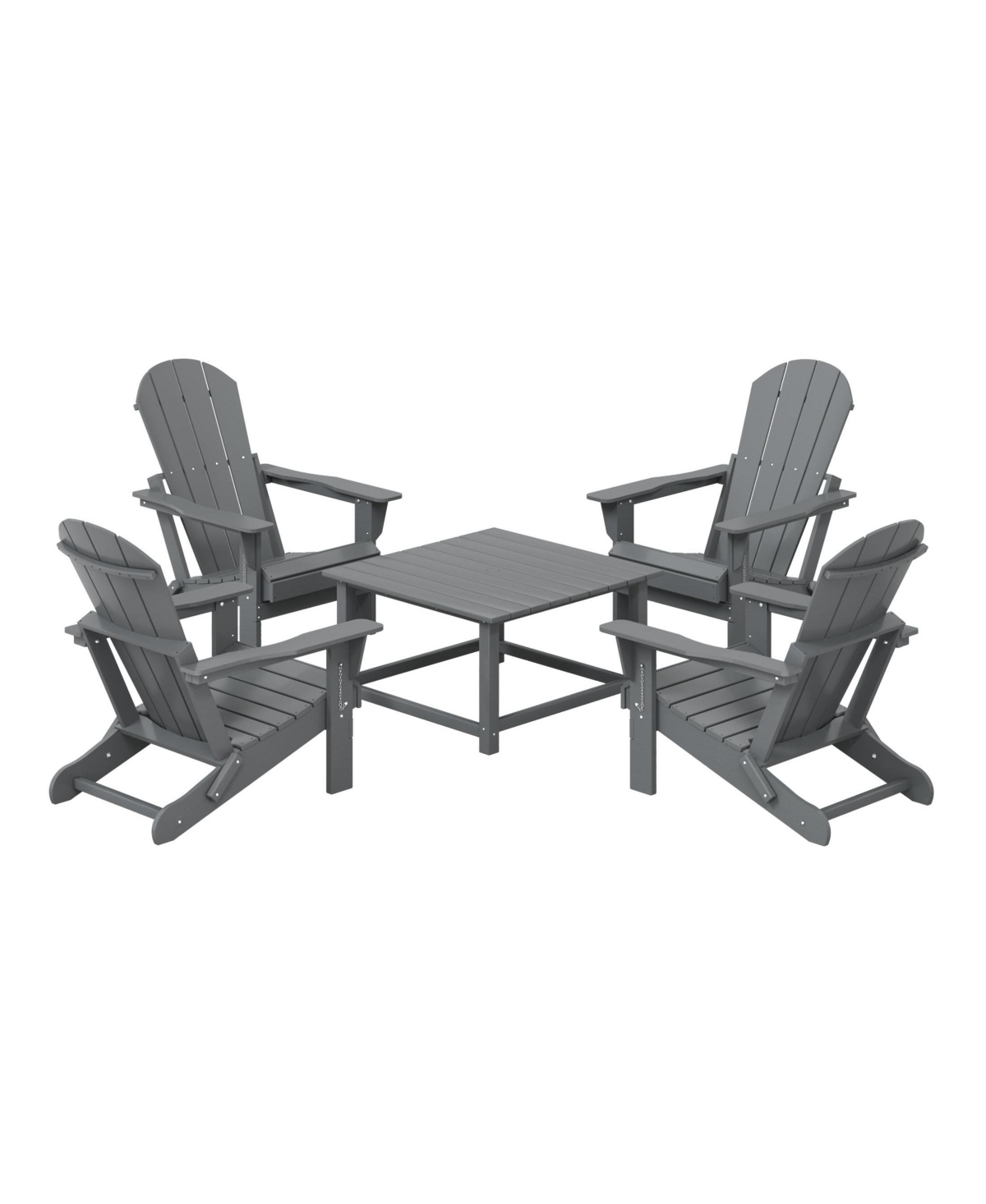 Click here for 5-Piece Hdpe Adirondack Chair Outdoor Patio Square... prices