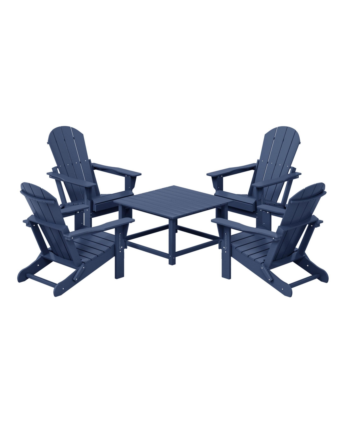 Click here for 5-Piece Hdpe Adirondack Chair Outdoor Patio Square... prices