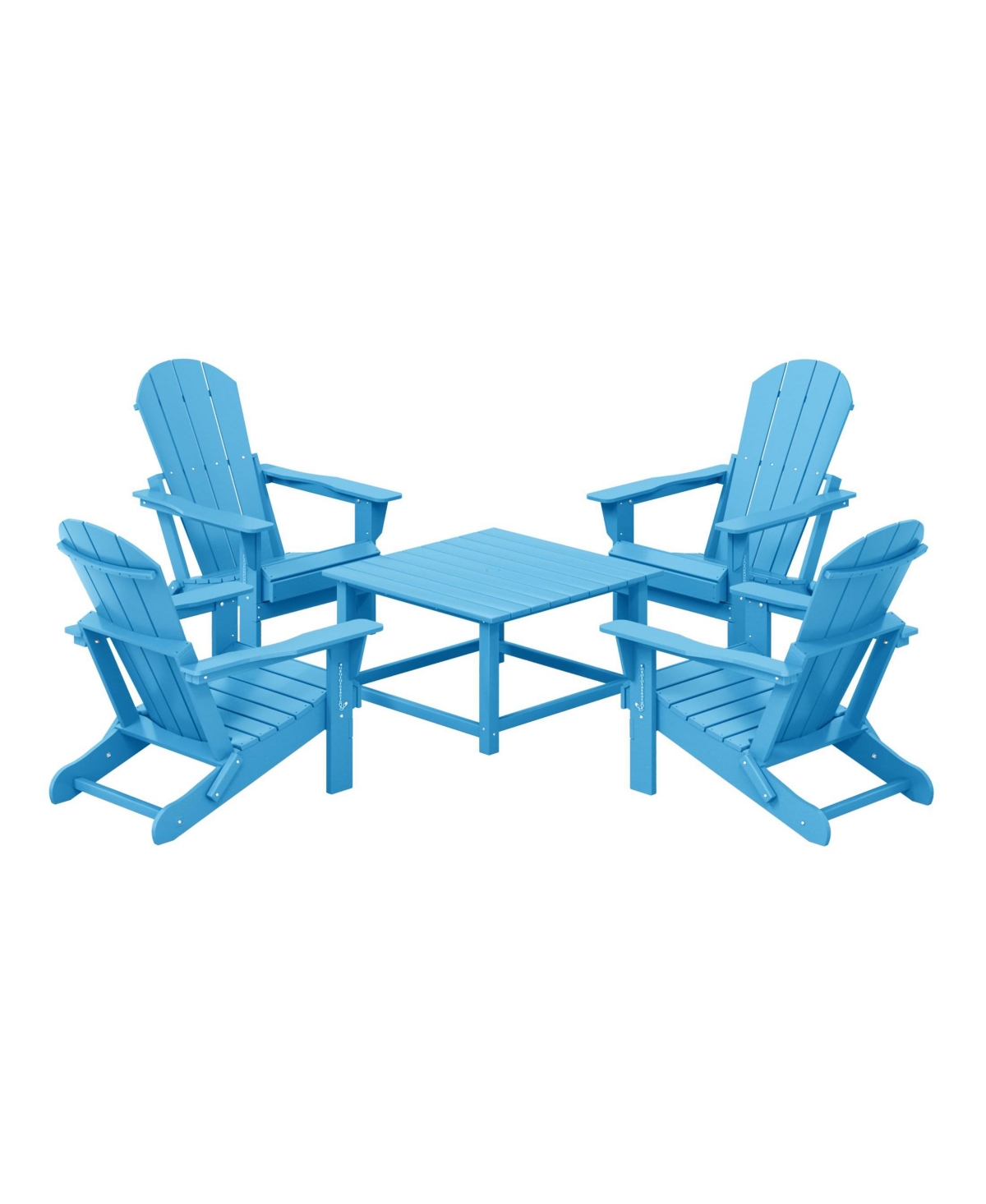 Click here for 5-Piece Hdpe Adirondack Chair Outdoor Patio Square... prices