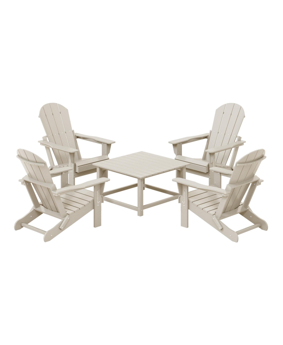 Click here for 5-Piece Hdpe Adirondack Chair Outdoor Patio Square... prices