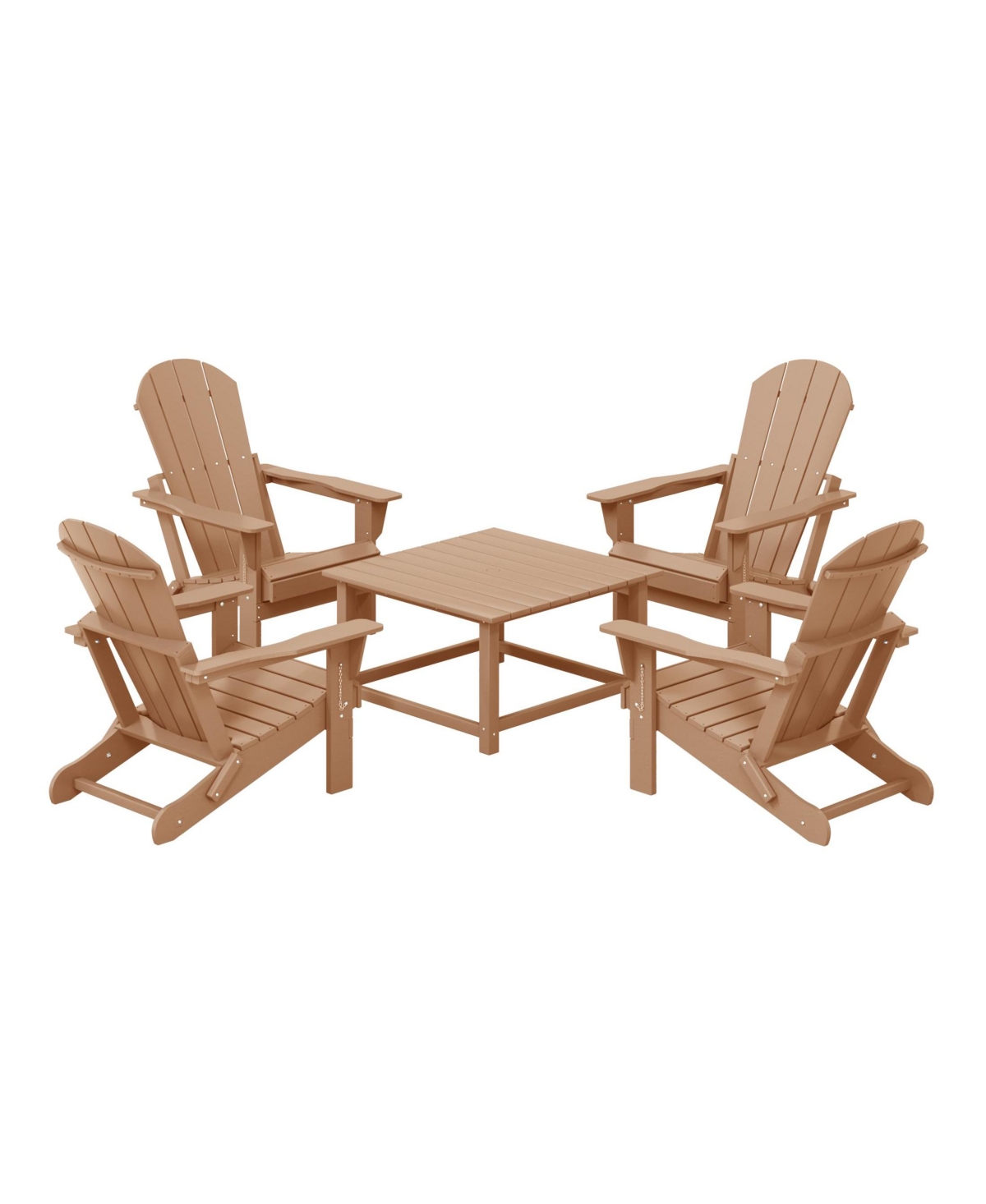 Click here for 5-Piece Hdpe Adirondack Chair Outdoor Patio Square... prices