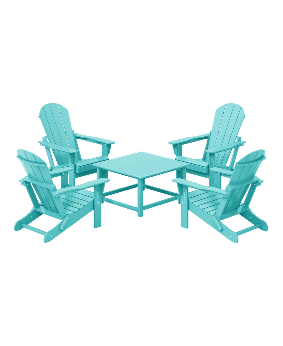 Click here for 5-Piece Hdpe Adirondack Chair Outdoor Patio Square... prices