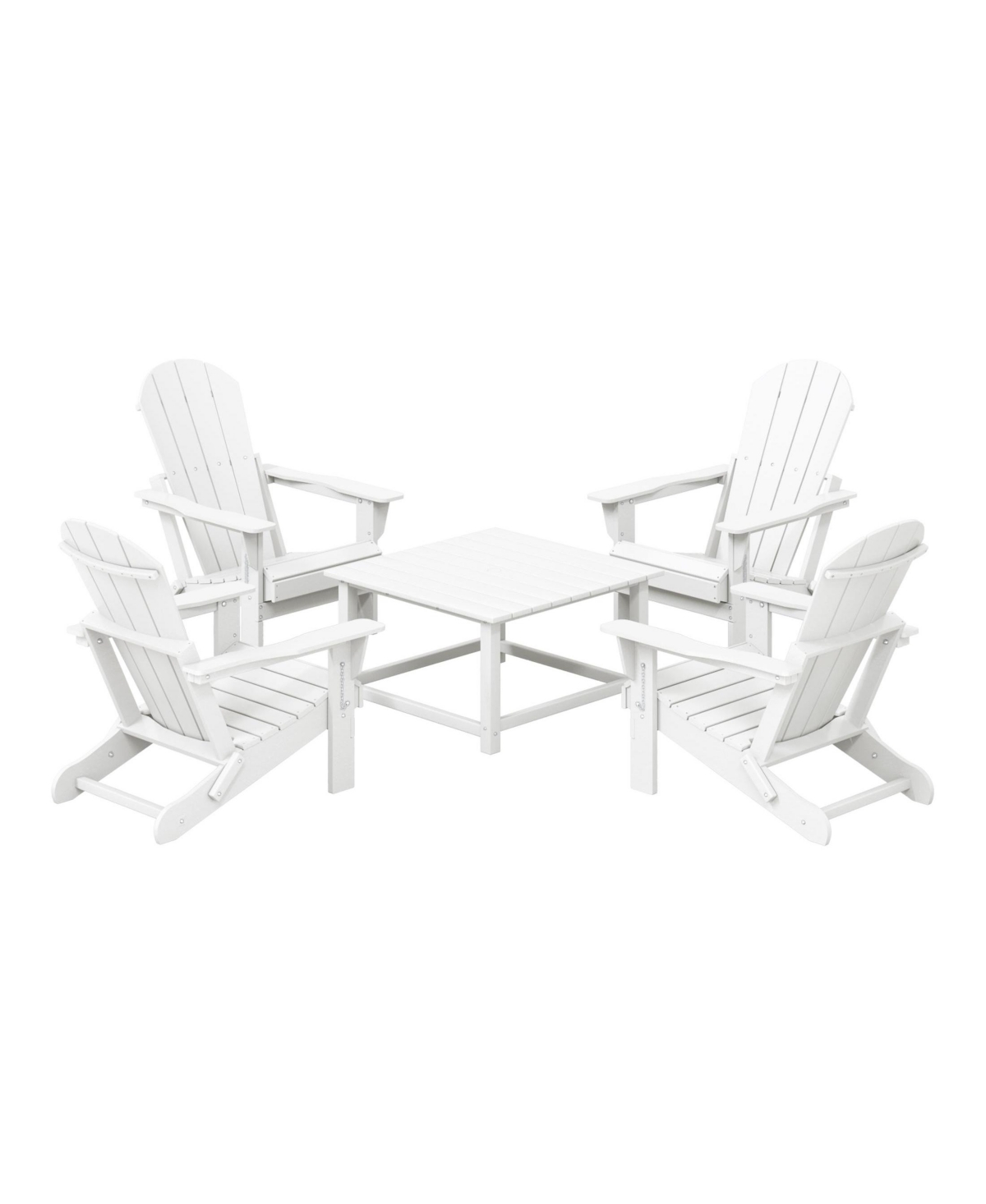 Click here for 5-Piece Hdpe Adirondack Chair Outdoor Patio Square... prices