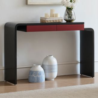 Kings Brand Furniture Yuma Wooden Rounded Silhouette Console Table ...