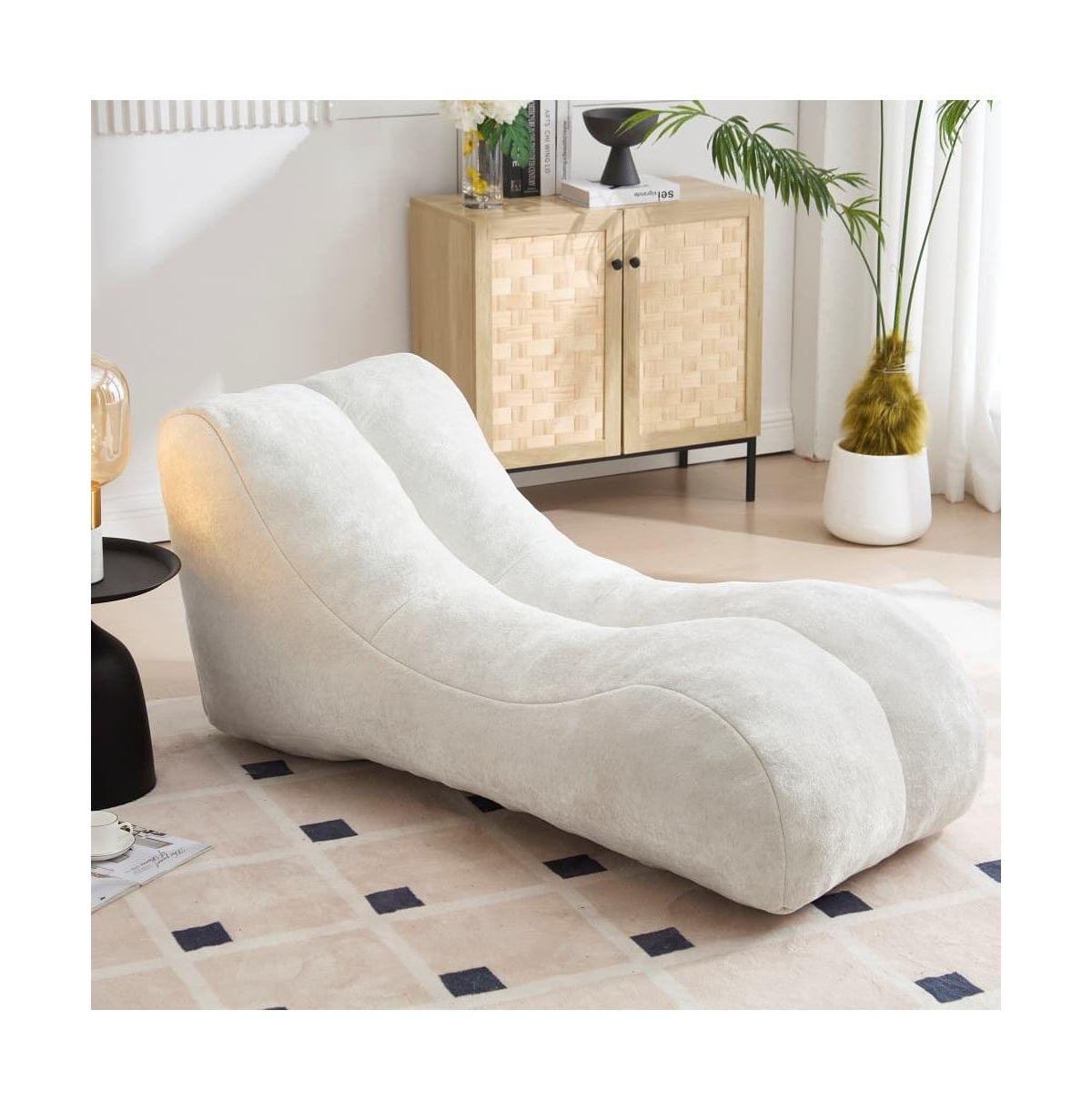 Click here for Modern Curved Bean Bag Lounge Chair  Comfy Ergonom... prices