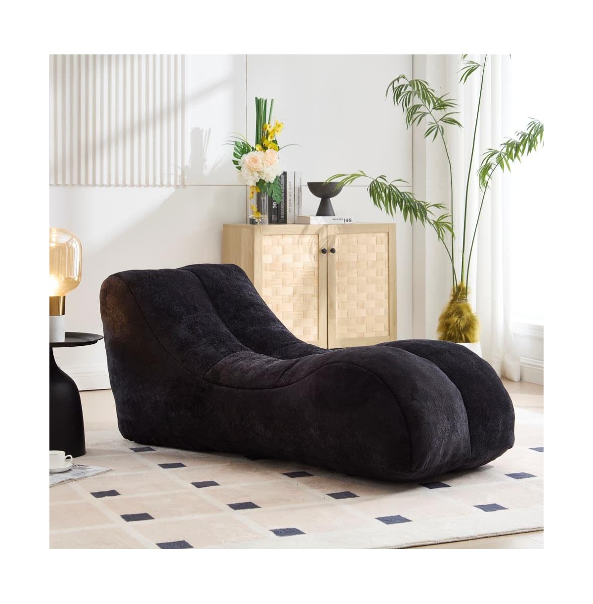 Click here for Modern Curved Bean Bag Lounge Chair  Comfy Ergonom... prices