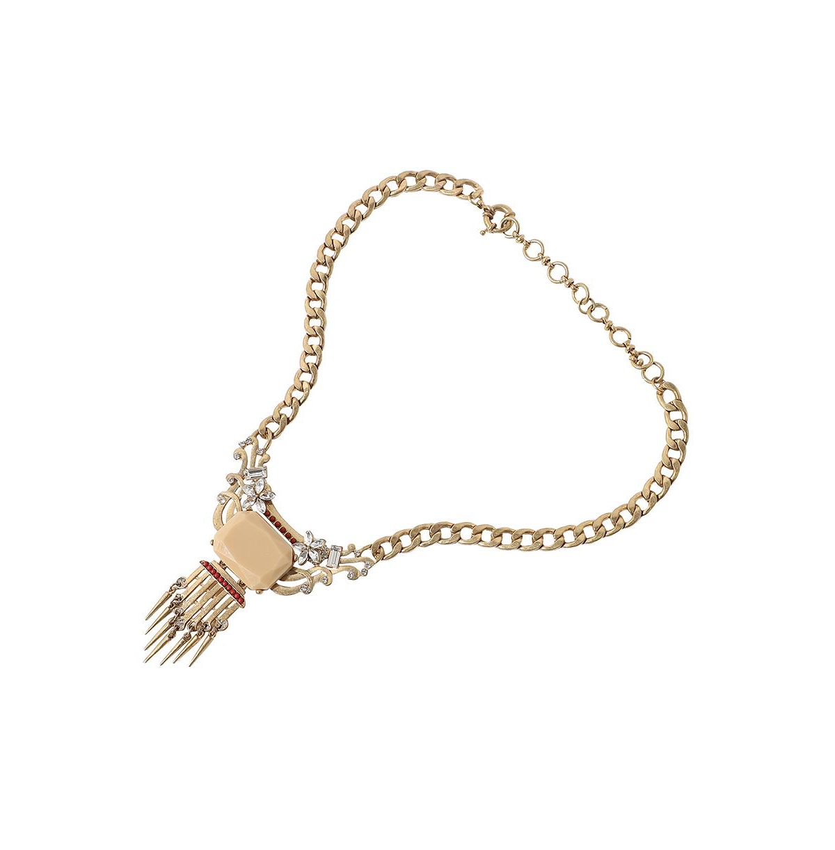 Click here for Party Stone Statement Necklace - Orange prices