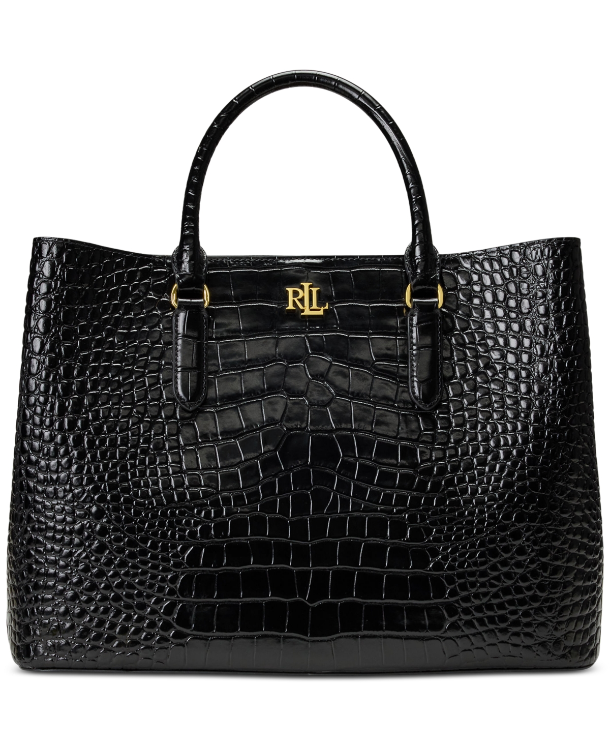 Click here for Lauren Ralph Lauren Marcy Large Embossed Leather S... prices