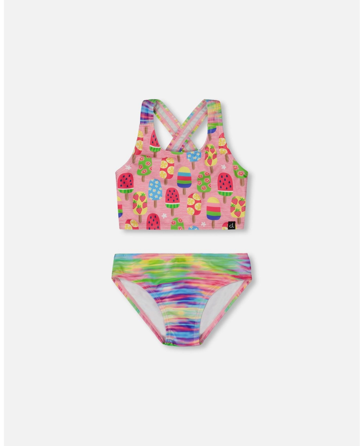 Click here for Deux par Deux Girls Printed Two-Piece Swimsuit Mul... prices