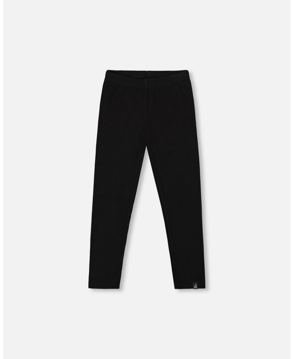 Click here for Deux par Deux Big Girls Ribbed Leggings Black - Bl... prices