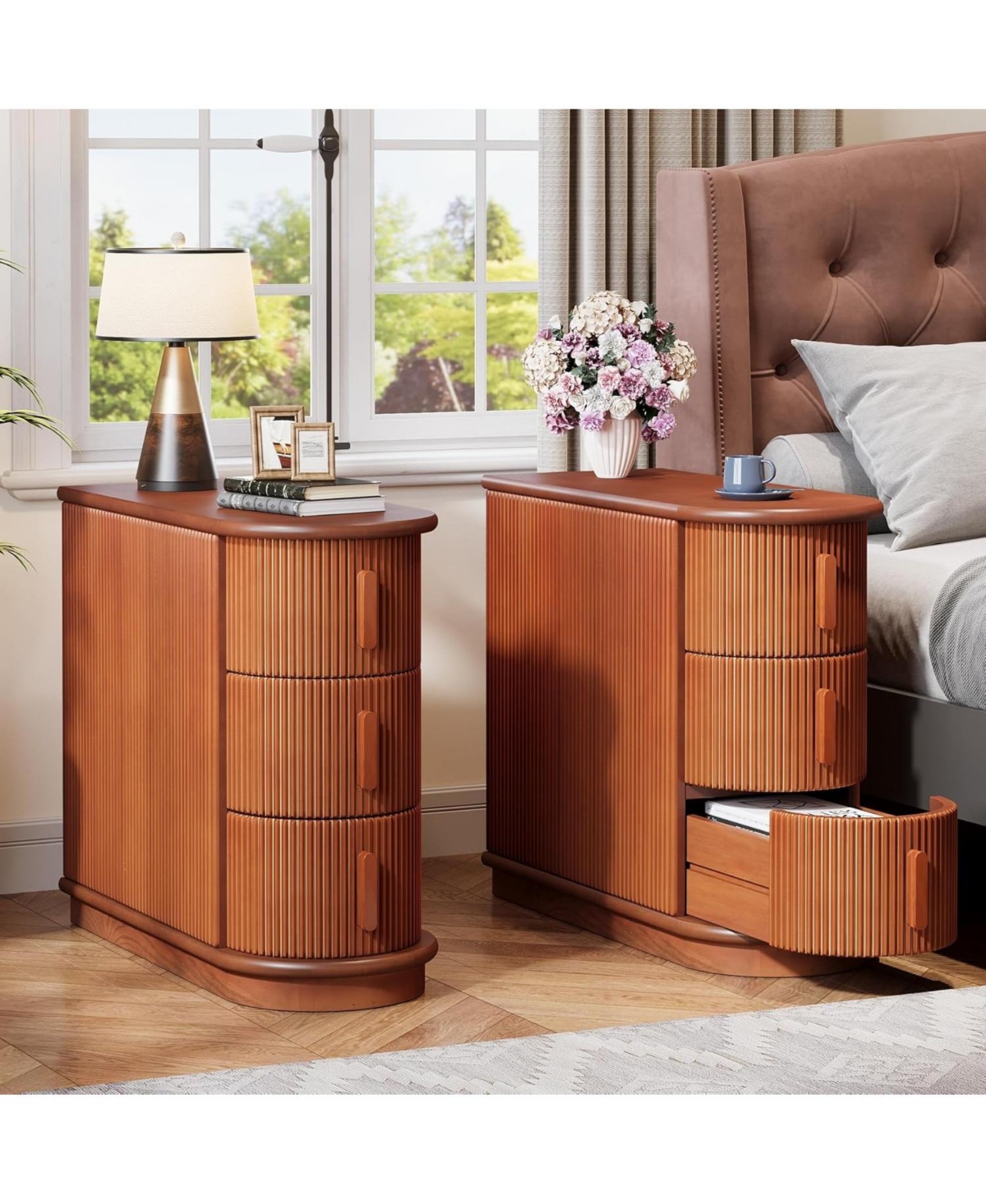 Click here for Tribesigns Set of 2 Solid Wood End Table  No Assem... prices