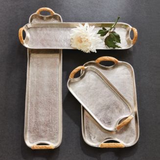 Helena Decorative Long Trays Set of 2 - Macy's