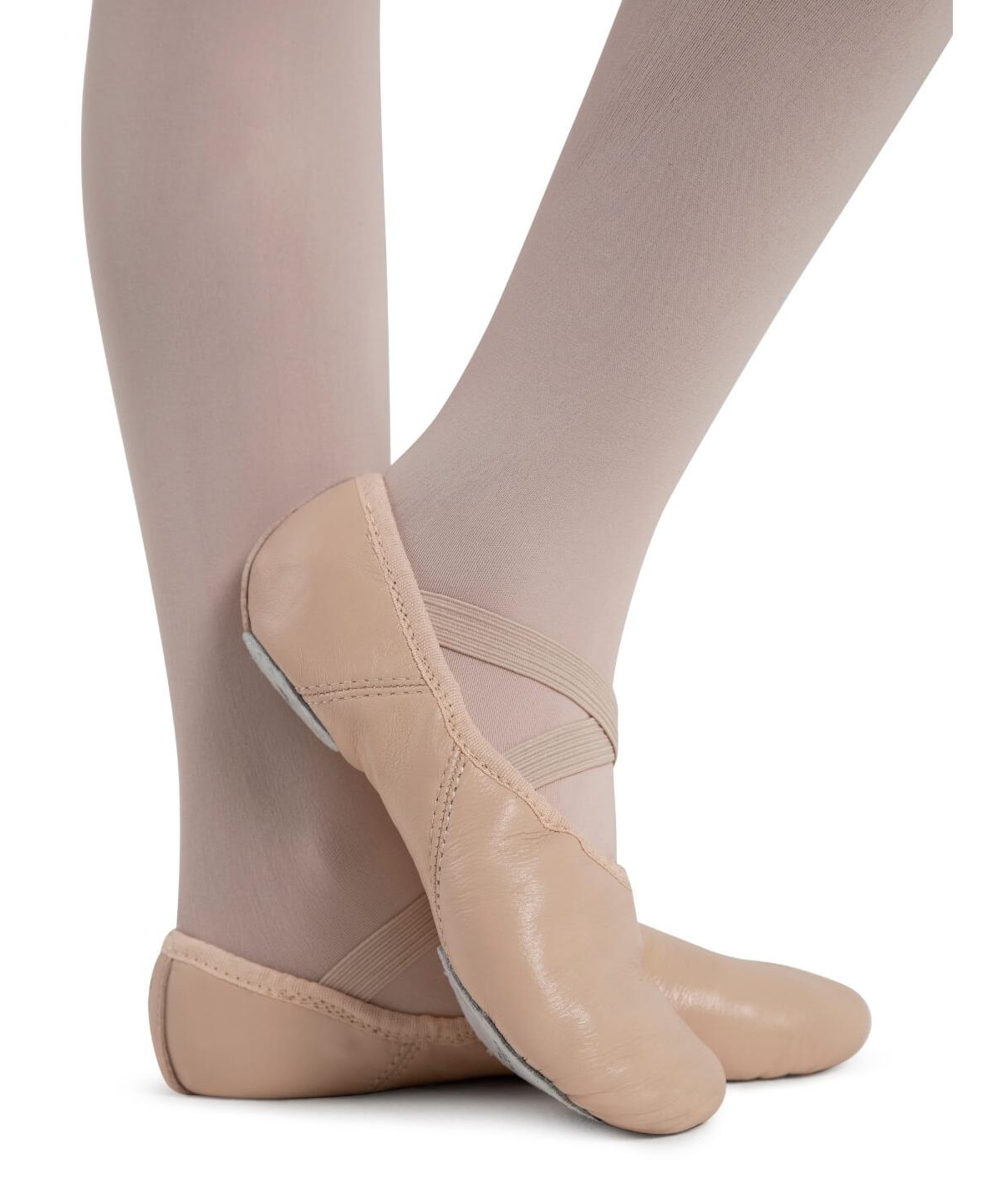 Click here for Capezio Girls Leather Juliet Ballet Shoe - Light p... prices