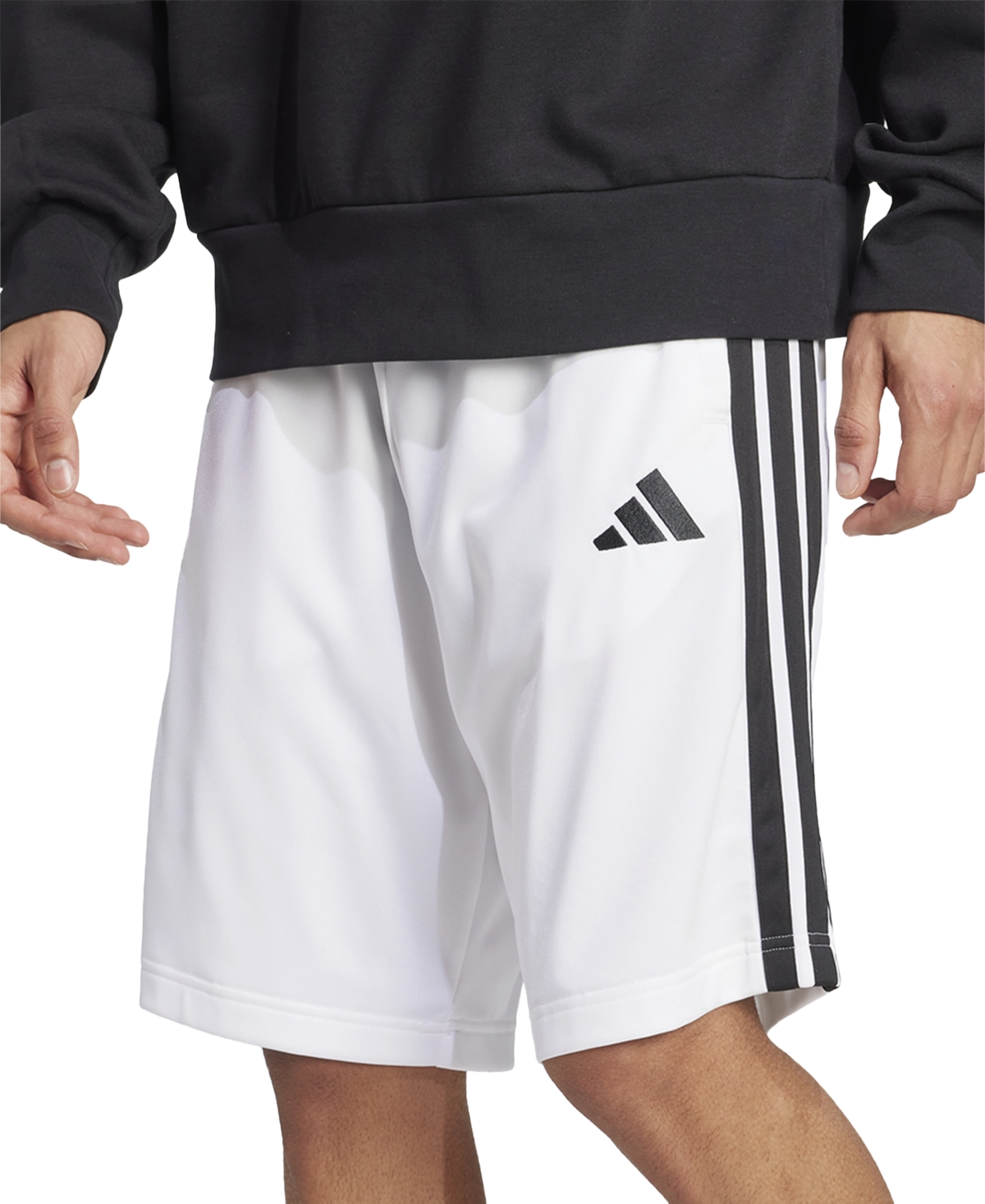 Click here for adidas Mens Three-Stripes 10 Tricot Shorts - White... prices