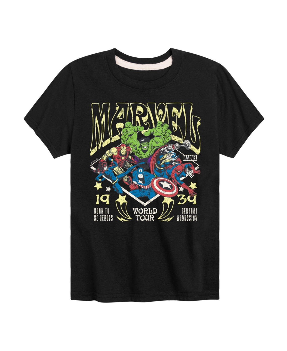 Hybrid Big Boys The Avengers Graphic T-Shirt - Black