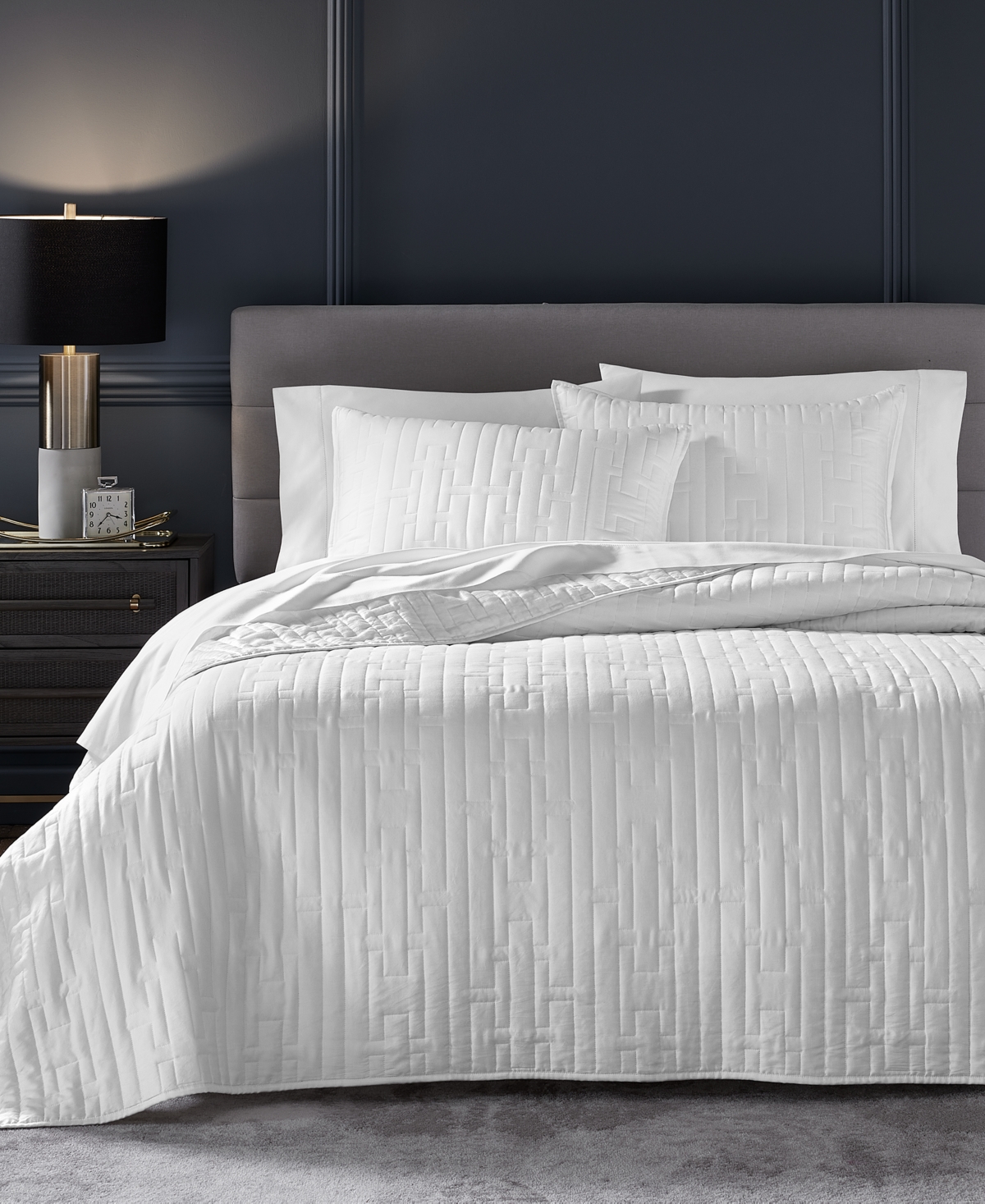 Click here for Hotel Collection Chain Links Coverlet Set  King  E... prices