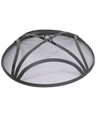 Outdoor Heavy-Duty Reinforced Steel Round Fire Pit Spark Screen with ...