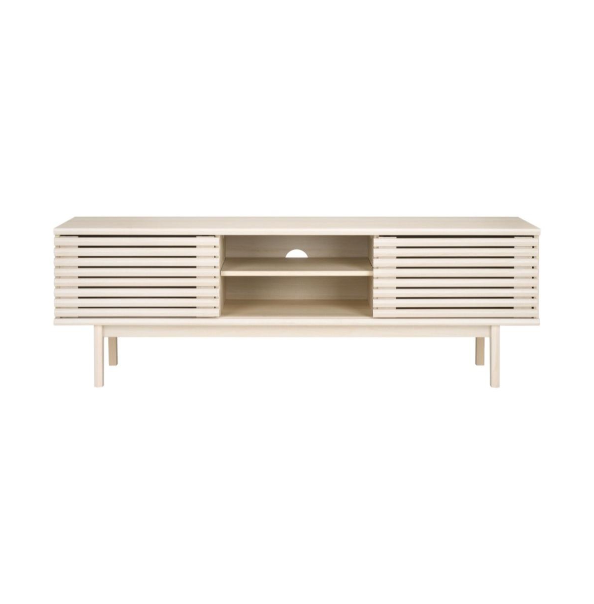 Click here for Aricia Large 2 Door Media Stand - Bleached white prices