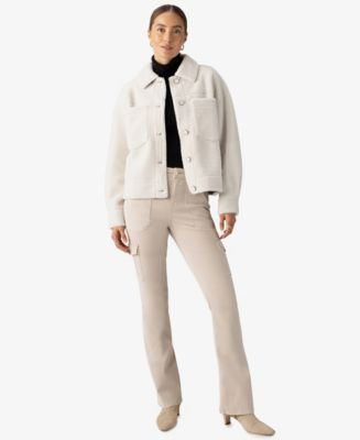Sanctuary Women's Cozy Button-Front Sherpa Shacket - Macy's