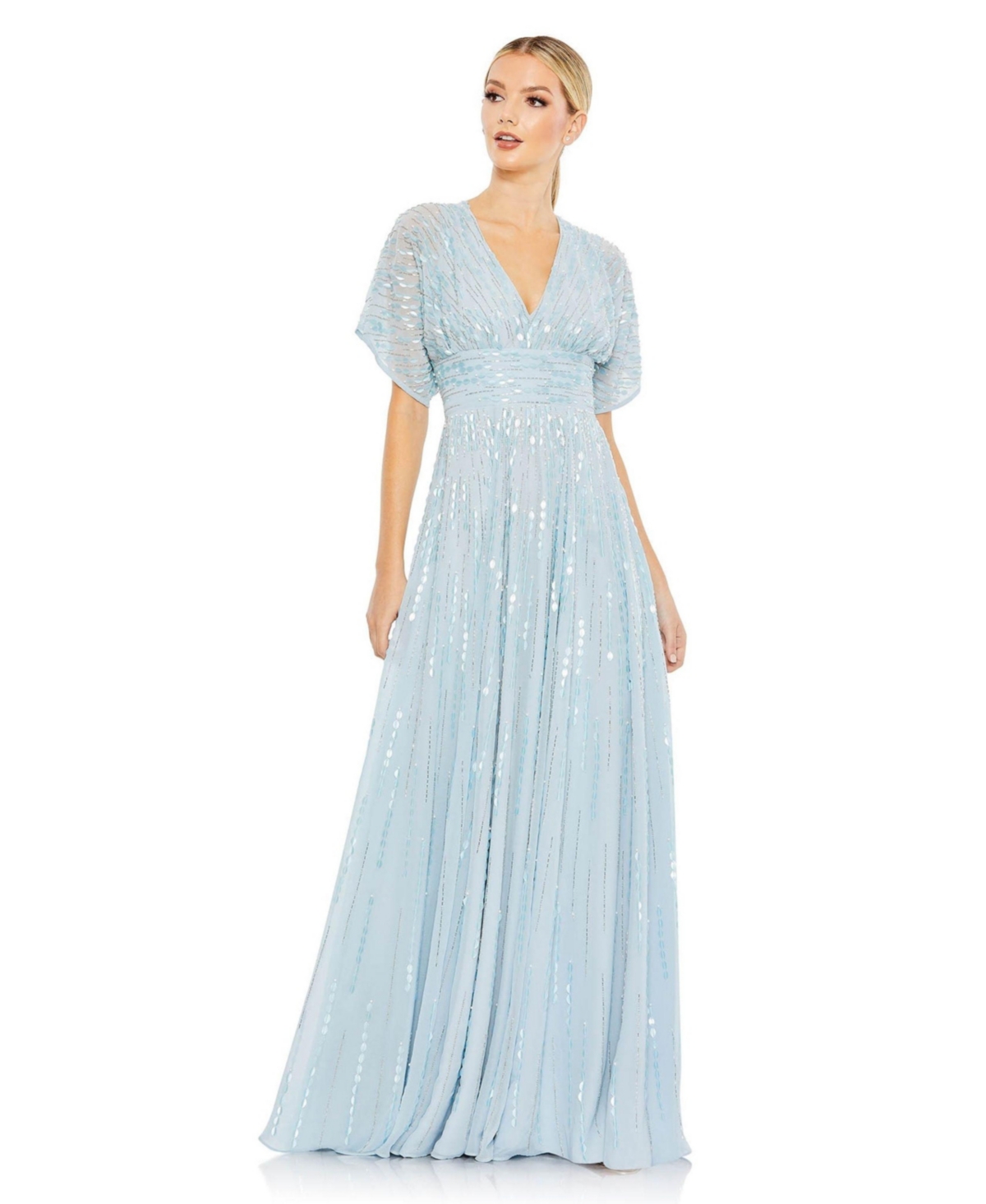 Click here for Mac Duggal Womens Embellished V Neck Evening Gown... prices