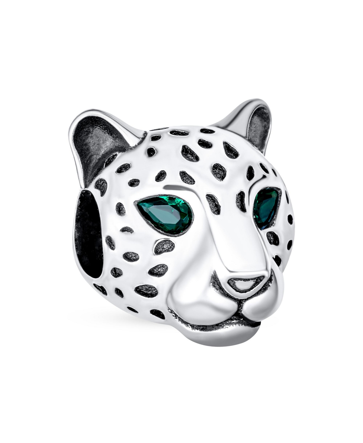 Click here for Bling Jewelry Jaguar Panther Charm Bead with Green... prices