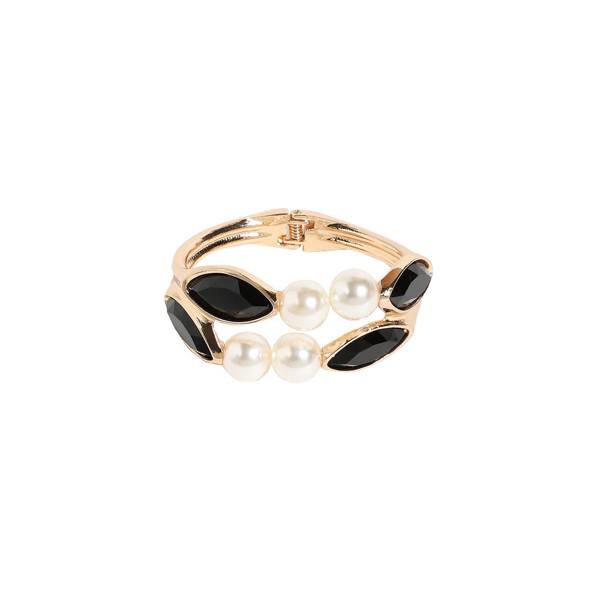 Click here for Crystal Pearl Bracelet - Black prices