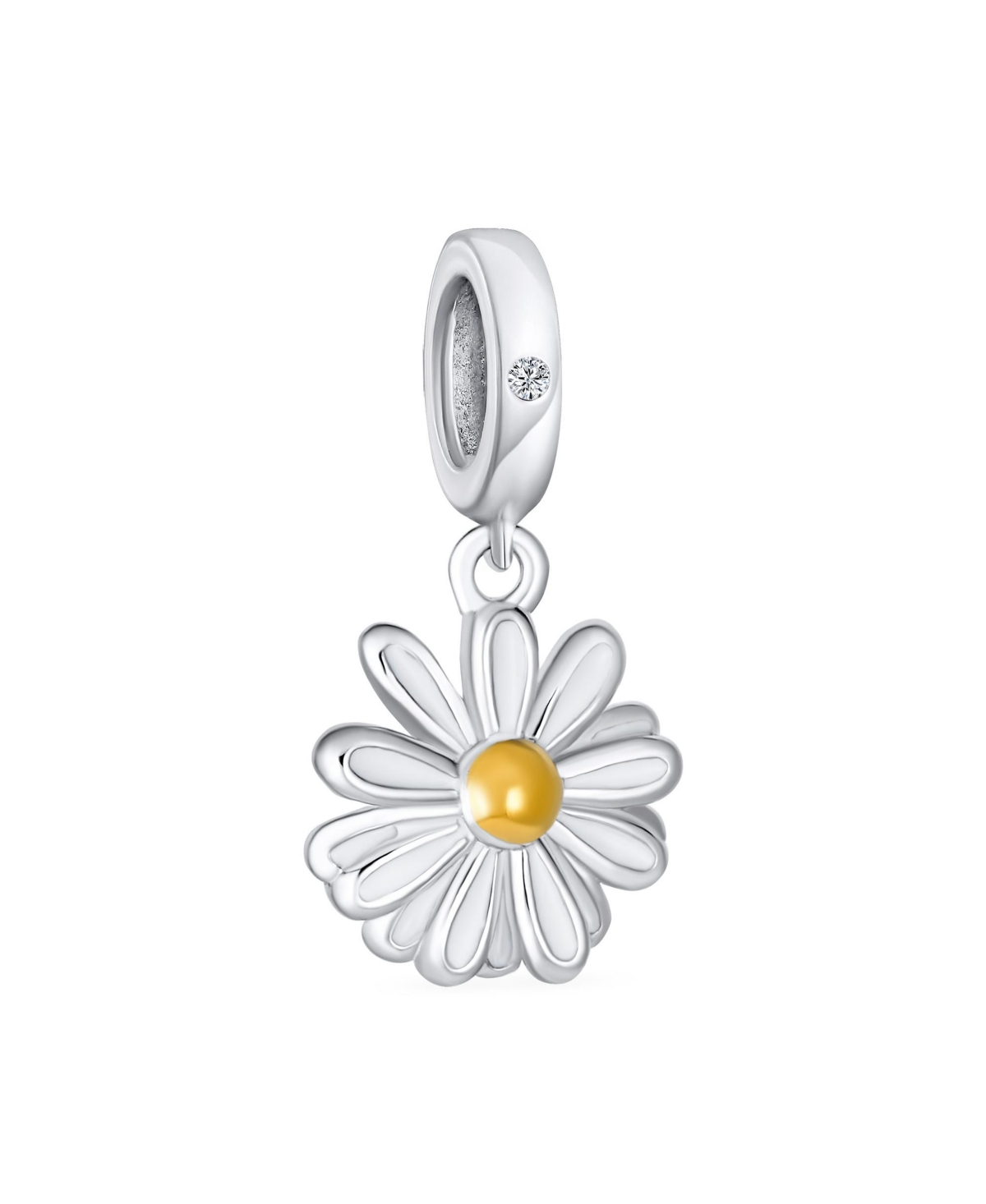 Click here for Bling Jewelry White Sunflower Daisy Charm Bead 14K... prices