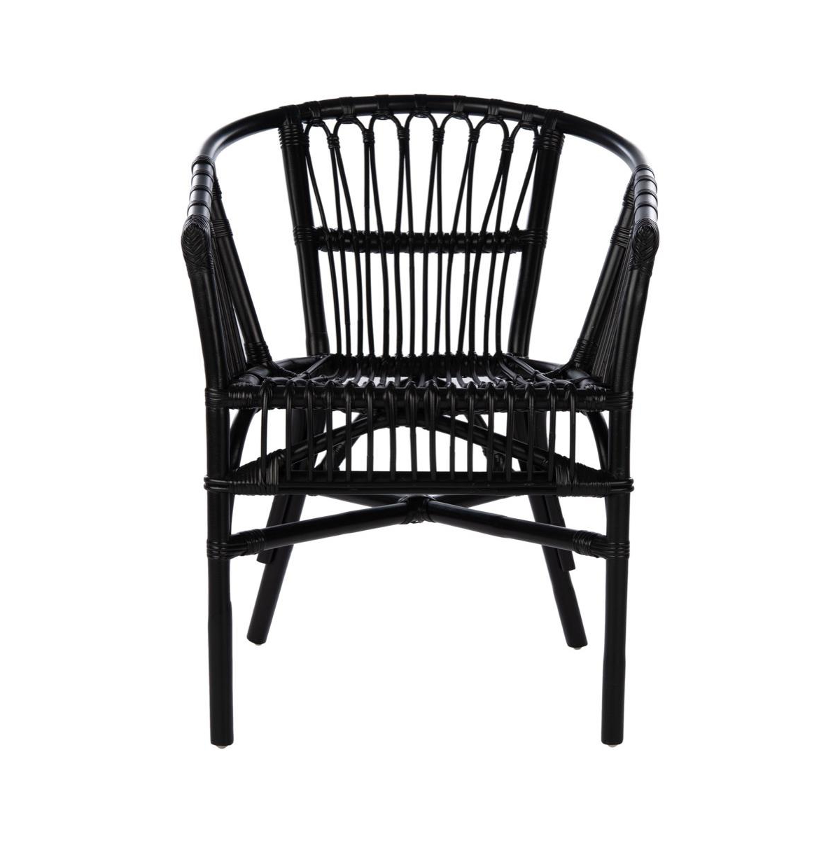 Click here for Adriana Rattan Accent Chair - Black prices