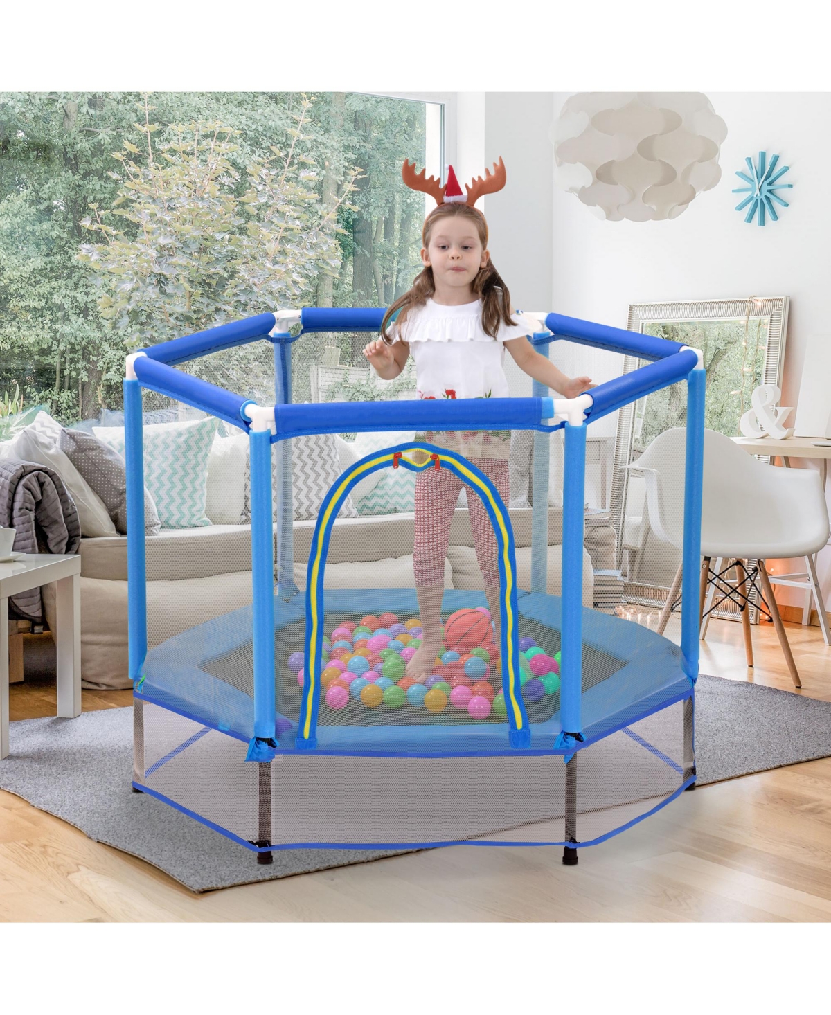 Click here for 55 Toddlers Trampoline with Safety Enclosure Net a... prices