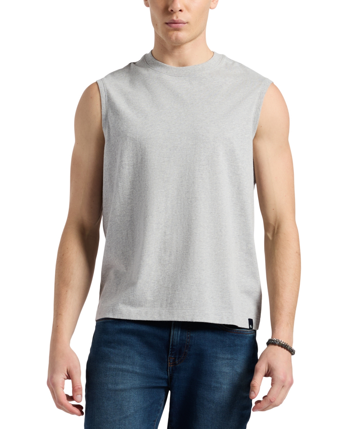Click here for Mens Relaxed-Fit Jersey Tank Top - Heather gray prices