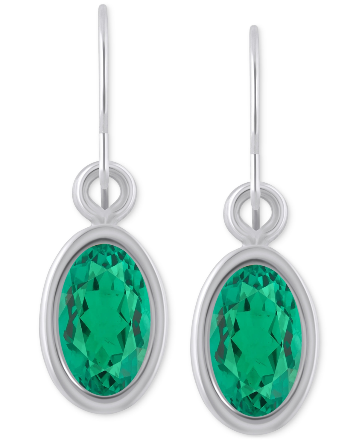 Click here for Macys Oval Gemstone Drop Earrings in 10k Yellow Go... prices