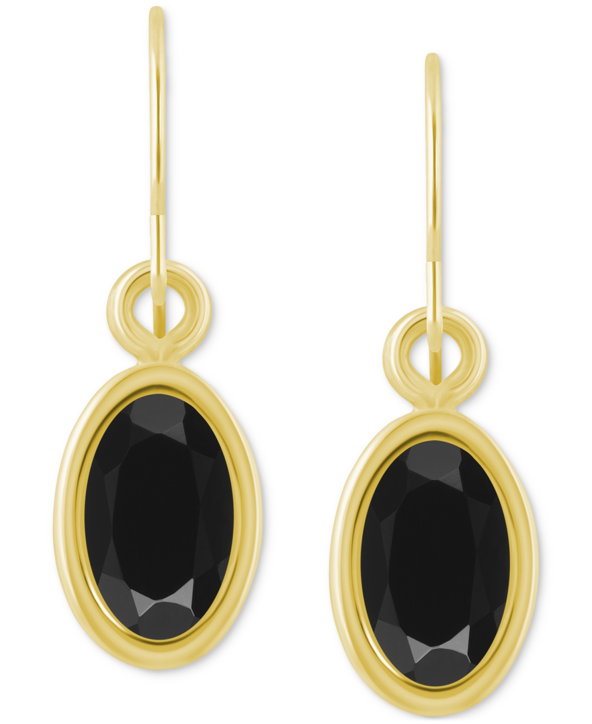 Click here for Macys Oval Gemstone Drop Earrings in 10k Yellow Go... prices