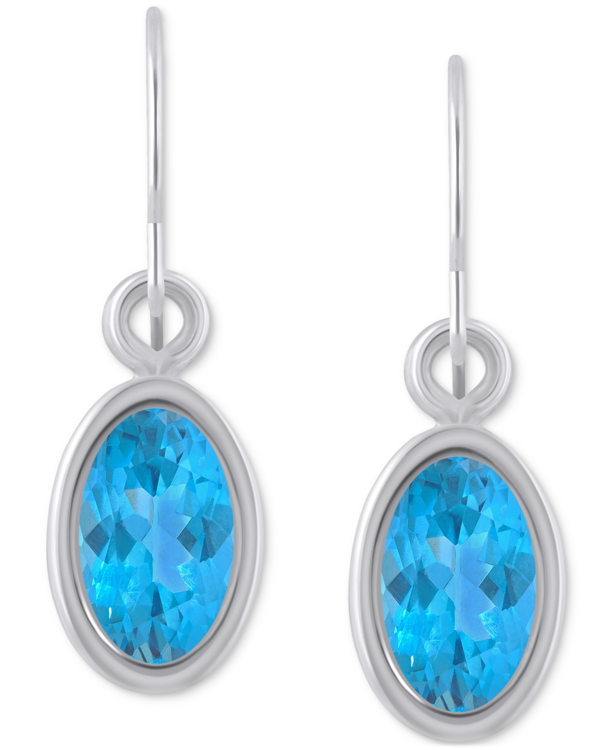 Click here for Macys Oval Gemstone Drop Earrings in 10k Yellow Go... prices