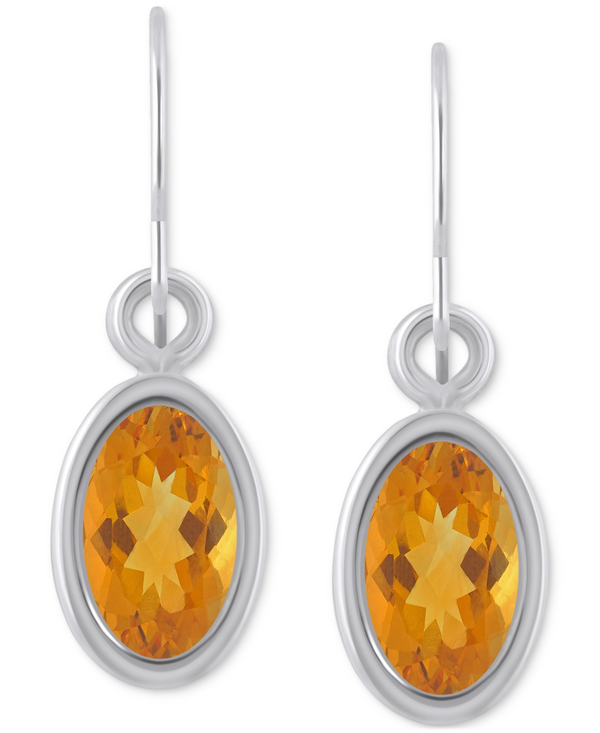 Click here for Macys Oval Gemstone Drop Earrings in 10k Yellow Go... prices