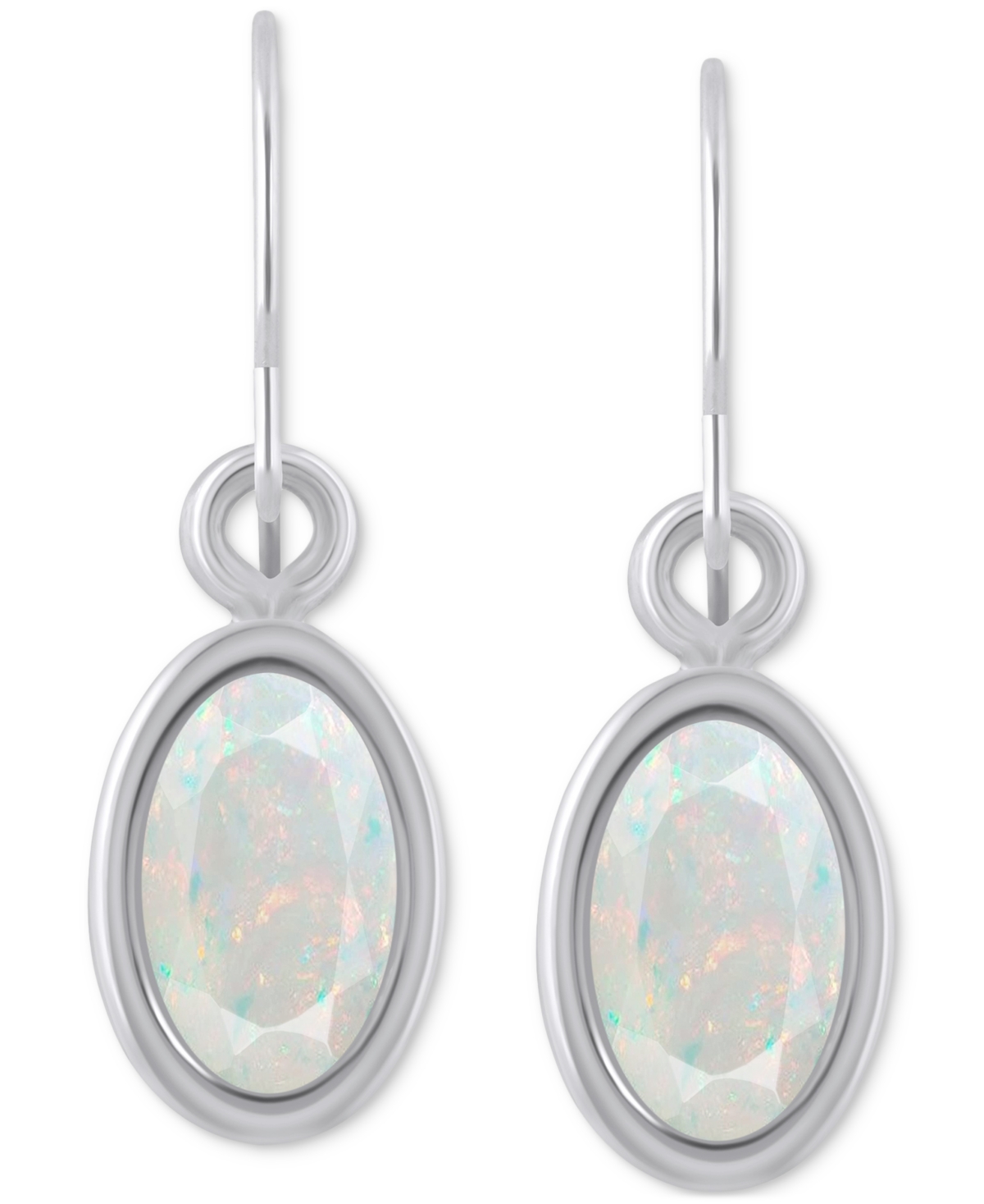 Click here for Macys Oval Gemstone Drop Earrings in 10k Yellow Go... prices