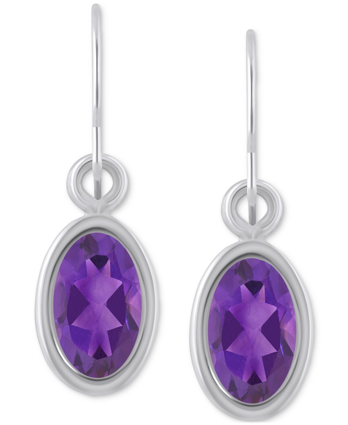 Click here for Macys Oval Gemstone Drop Earrings in 10k Yellow Go... prices