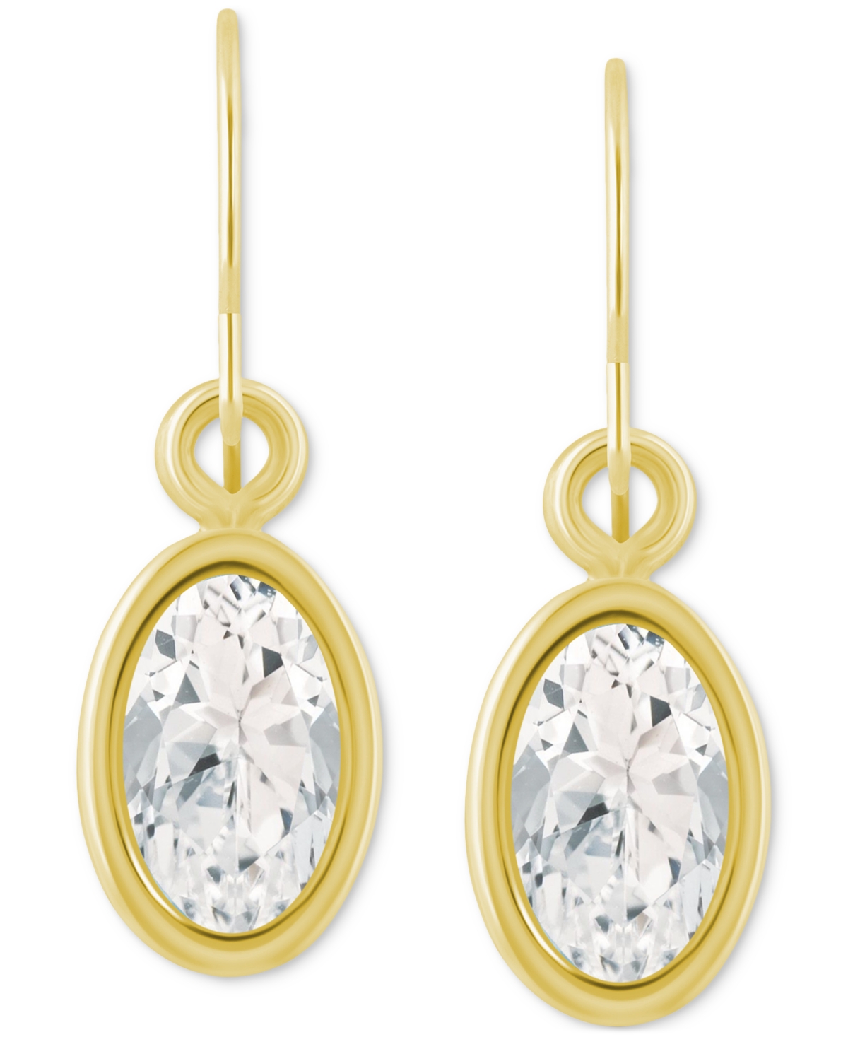 Click here for Macys Oval Gemstone Drop Earrings in 10k Yellow Go... prices