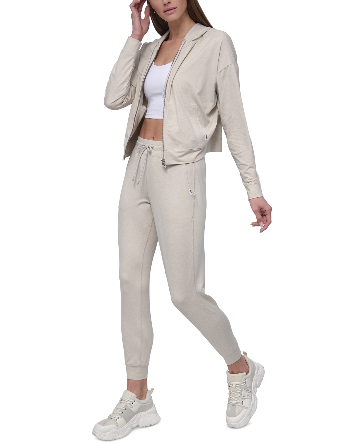 Click here for Dkny Sport Womens Spacedye High-Waist Slim Joggers... prices