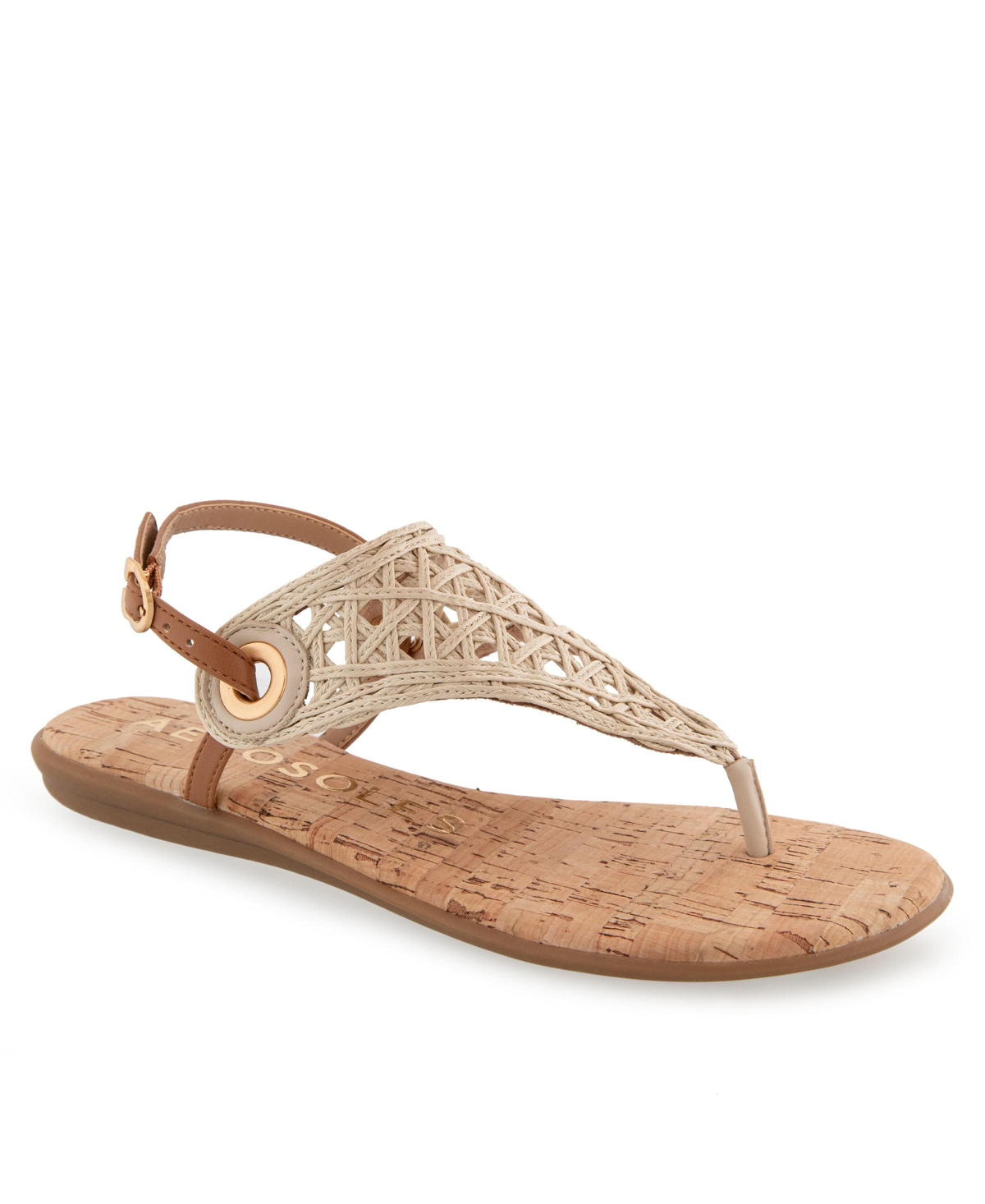 Click here for Aerosoles Womens Conclusion Sandals - Natural Croc... prices