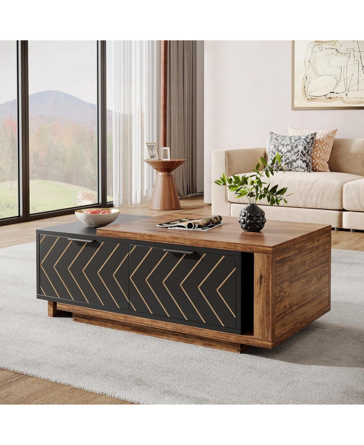 Click here for Tribesigns Extendable Coffee Table with 2 Storage... prices