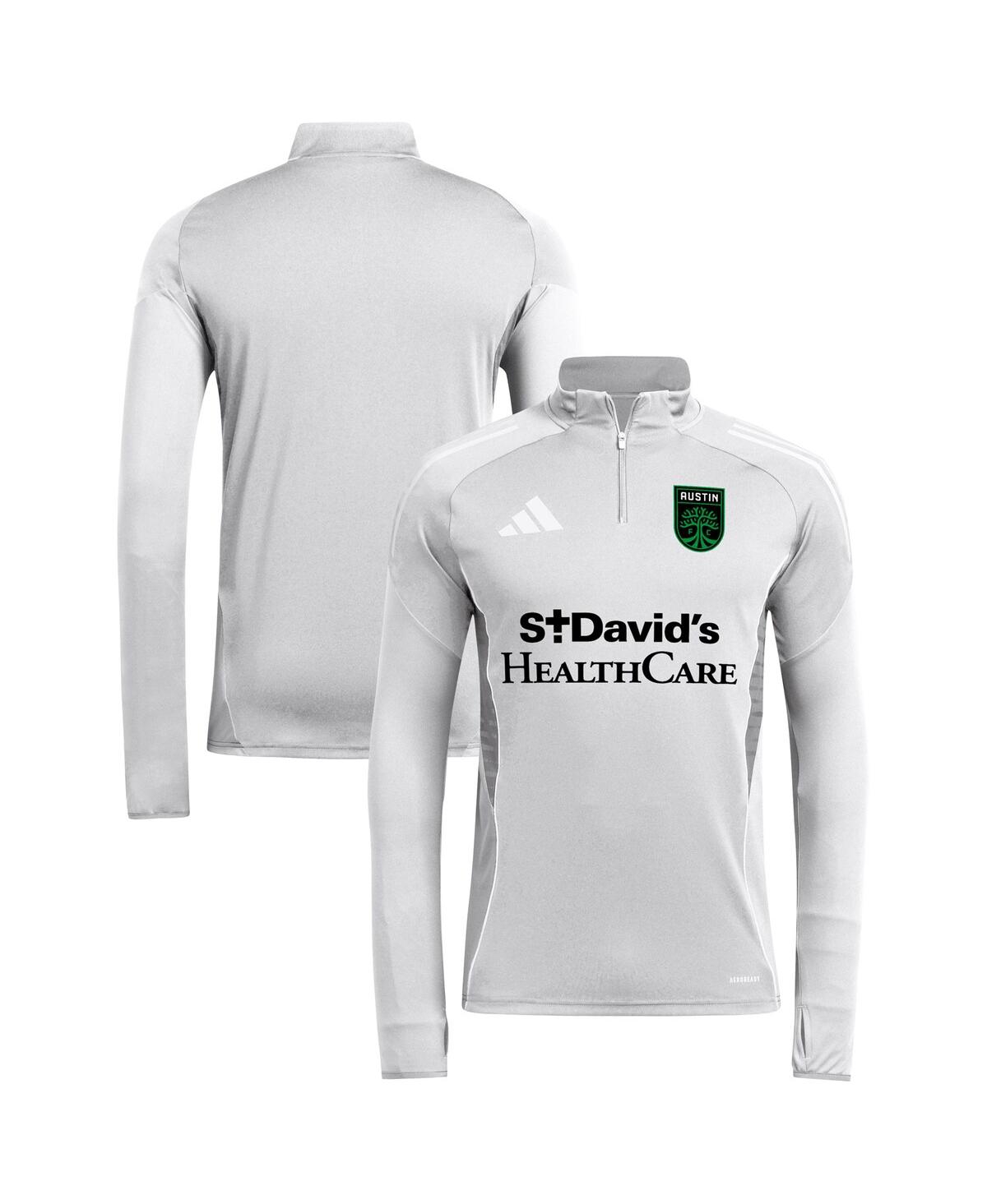 Click here for Adidas Mens Silver Austin Fc 2025 Quarter-Zip Long... prices