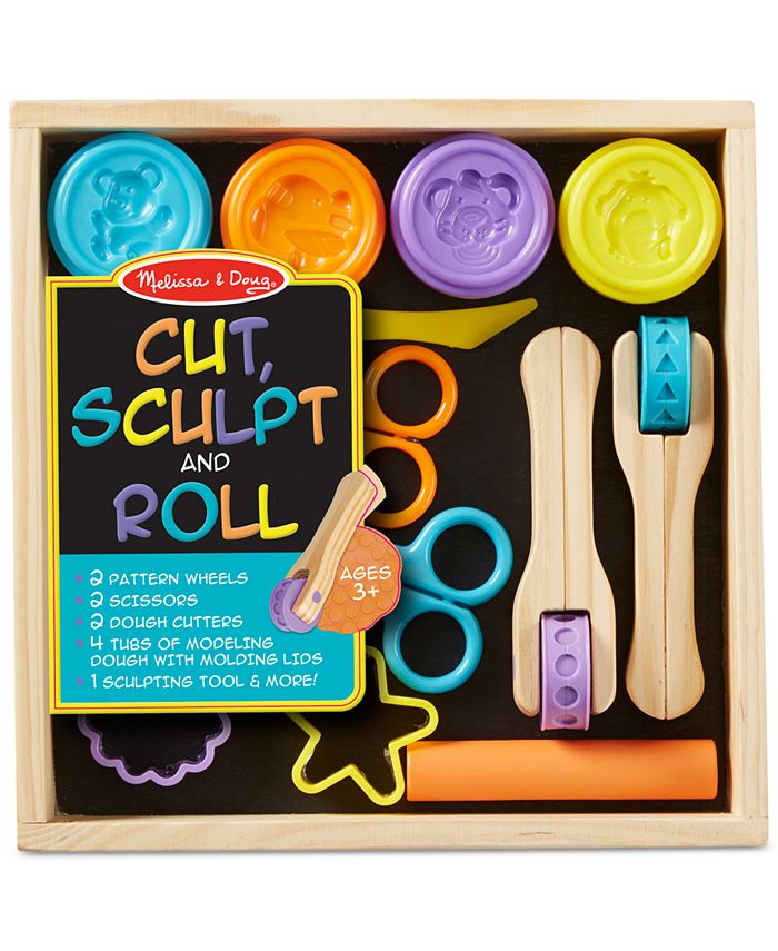 Melissa and Doug Kids' Cut, Sculpt & Stamp Clay Play Set - Macy's
