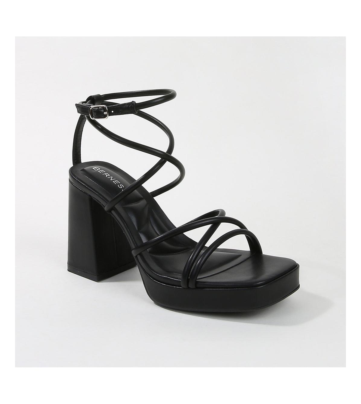 Click here for Aggie Strappy Platform Heels - Black prices