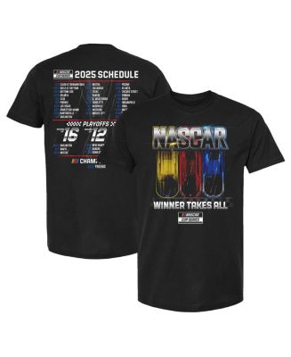 Checkered Flag Sports Men's Black 2025 NASCAR Cup Series Schedule T ...