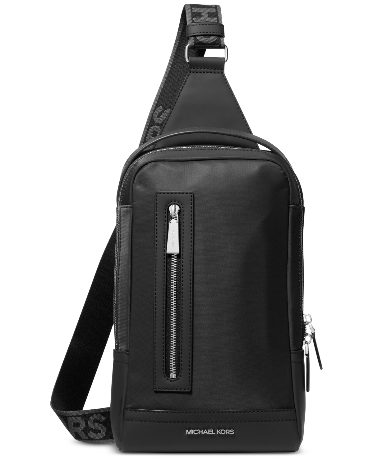 Click here for Michael Kors Mens A-Line Logo Sling Bag - Black prices