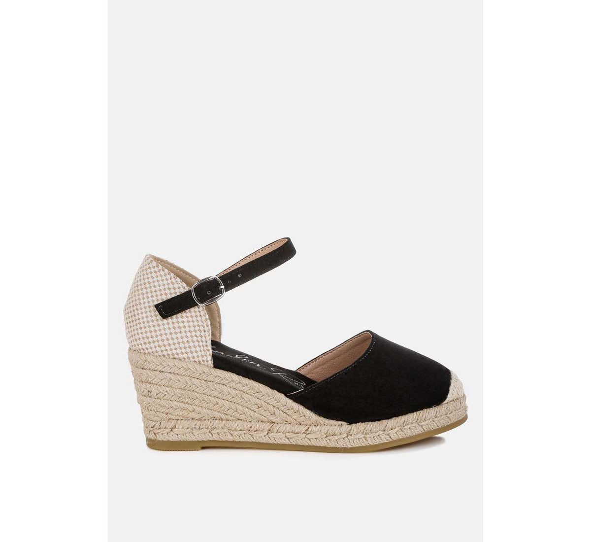 Click here for Paryor Microfiber Espadrilles Sandals - Black prices
