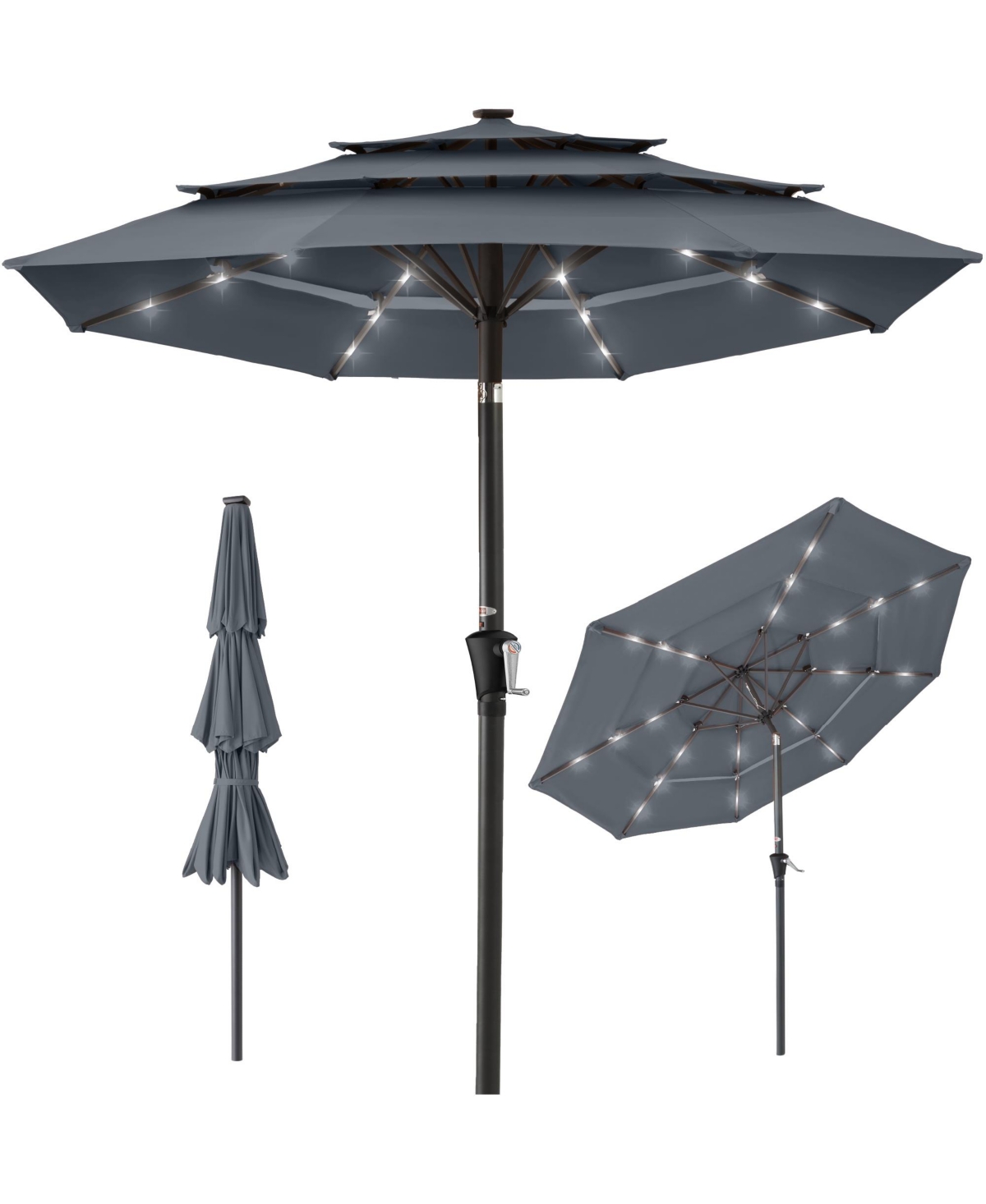 Click here for Best Choice Products 10ft 3-Tier Solar Patio Umbre... prices