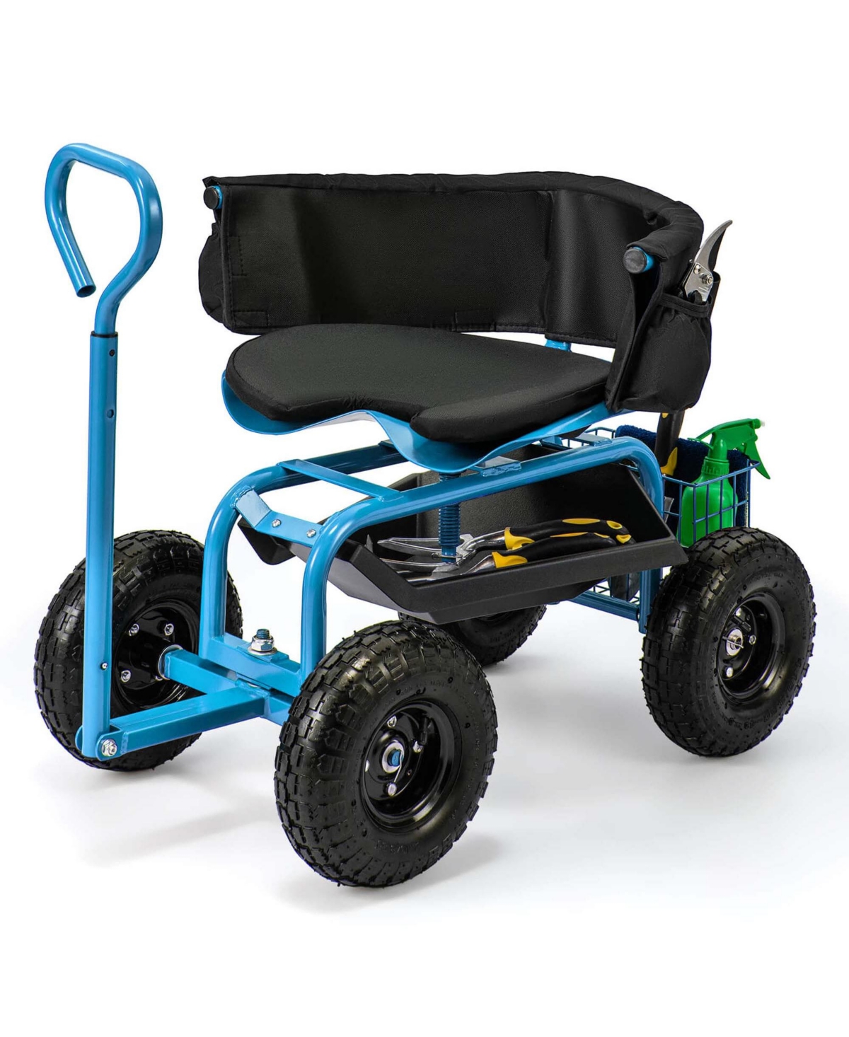 Click here for Costway Rolling Garden Cart Height Adjustable Scoo... prices