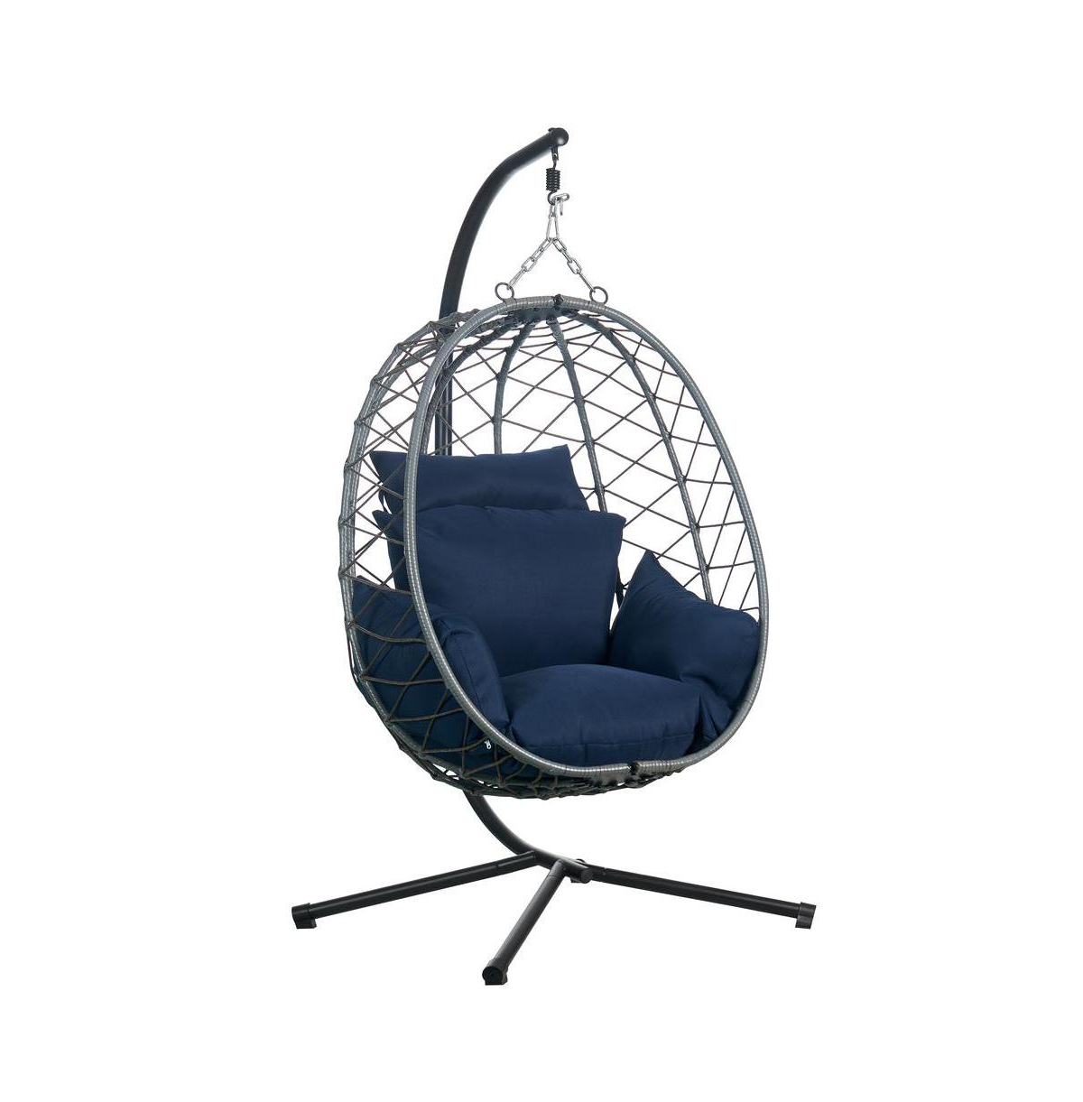 Click here for Single Person Egg Swing Chair in Grey Steel Frame... prices